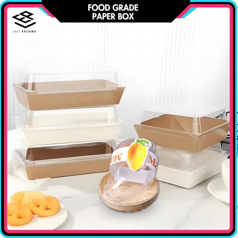 READY STOCKKraft/White Paper Square and Rectangular Cake Box with ...