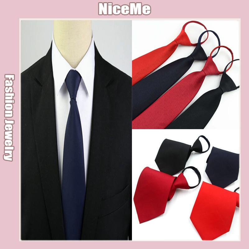 [READY STOCK] Necktie Slim Lazy zip tie 8cm Fashion College Style ...