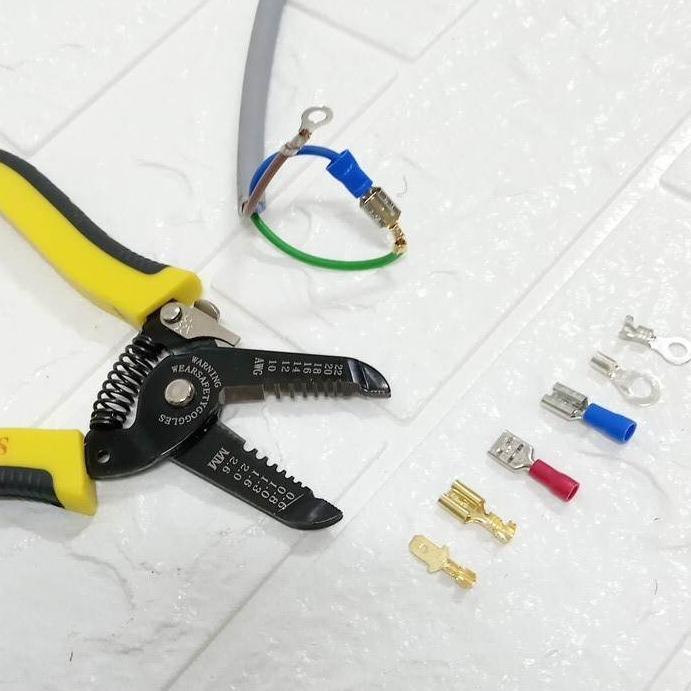 crimping pliers + wire terminal clip cutter wire electrical connector ...