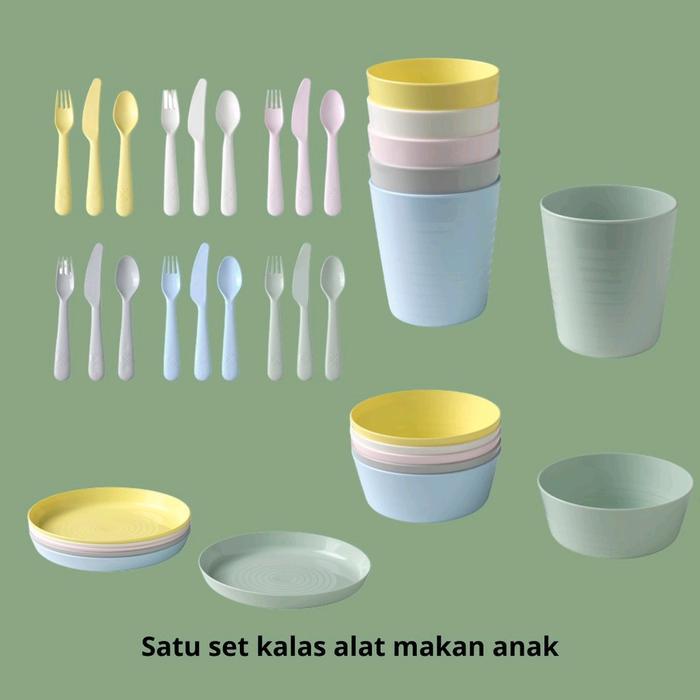 Jual (IKEA) Piring Sendok Mangkok Gelas warna pastel - GELAS IKEA, IKEA ...