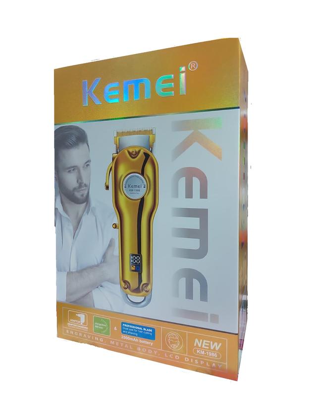 Mesin Cukur Rambut Kemei 1986 GOLD Hair Clipper Electric LCD - Shop ...