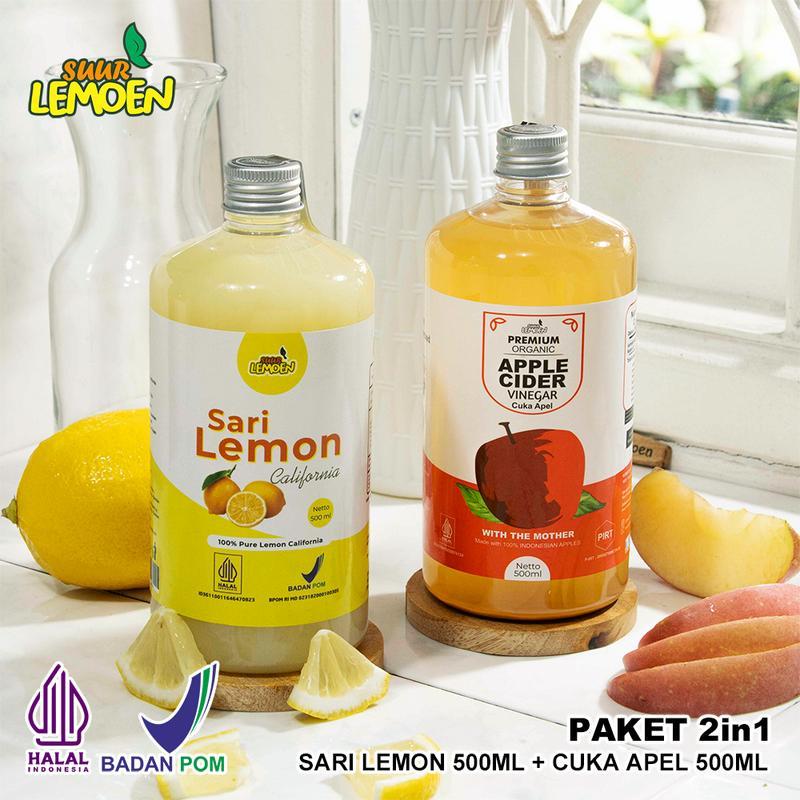 Suur Lemoen BPOM Paket Cuka Apel 500 ml dan Sari Lemon 500 m - Shop ...