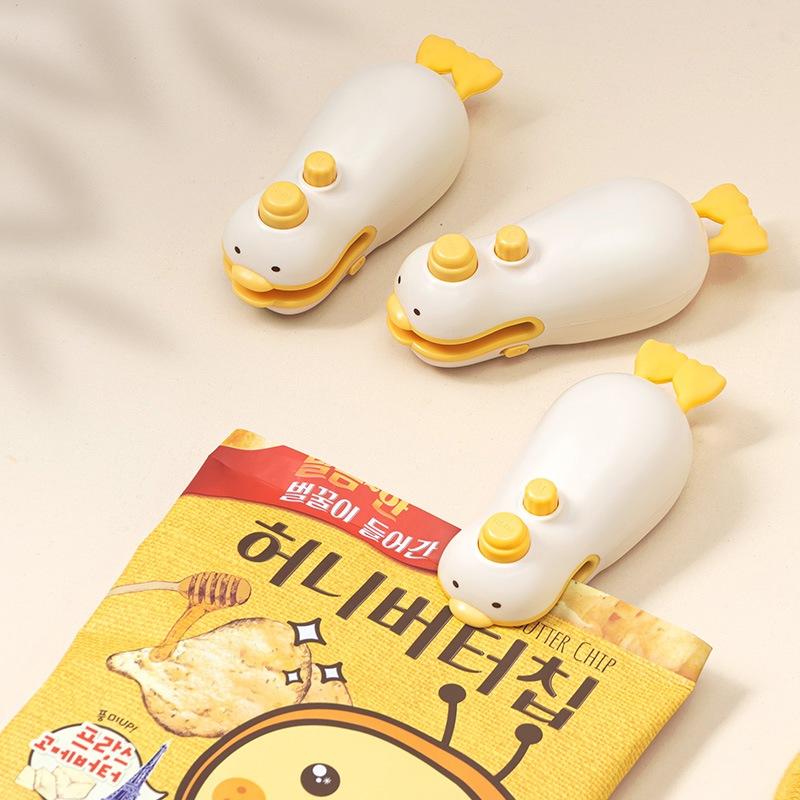 2 IN 1 Little Yellow Duck Sealing Machine Mini Food Bag Sealer - TikTok ...