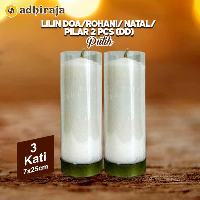 Jual Lilin Ibadah Doa Rohani Natal Putih Pilar 3 Kati Polos Double ...