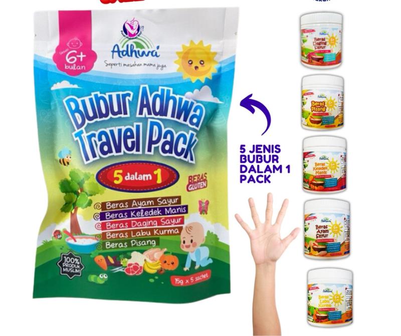 Trail Pack Bubur adhwa .Bubur Bayi instant . Senang Bancuh dengan ...