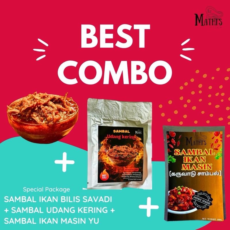 MATHI’S BEST COMBO | SAMBAL IKAN BILIS SAVADI | SAMBAL UDANG - TikTok ...