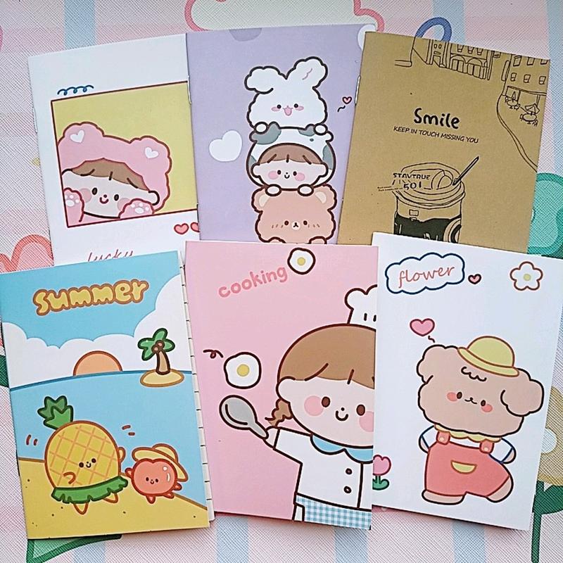 1pc Mini Notebook Cute Cartoon Booklet Memo Buku Nota Kecil Office ...
