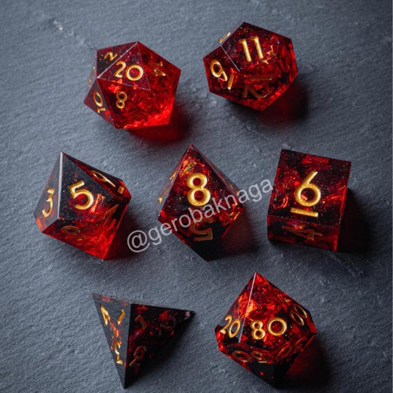 [Ready] Premium High Quality Polyhedral Resin Dice - Dadu set | DND ...