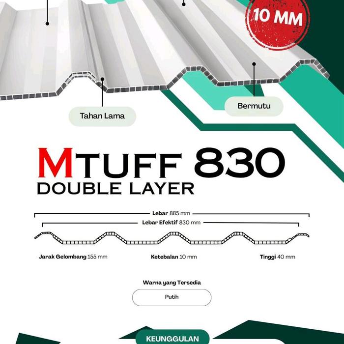 Jual Atap Double Layer 83cm Mtuff - Kab. Bekasi - tb.matrial bersama ...