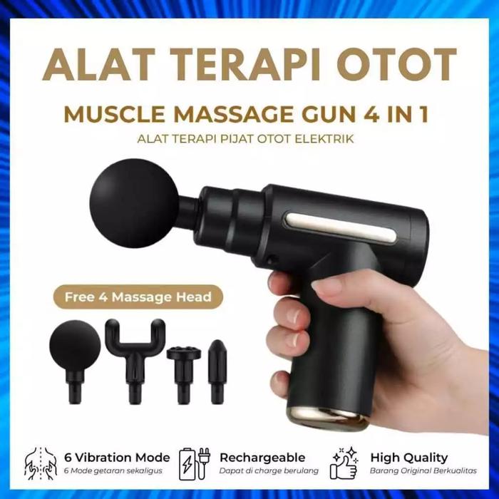 Jual Pijat Elektrik Massage Gun Alat Gun Smart 4 in 1 / Alat Pijat ...