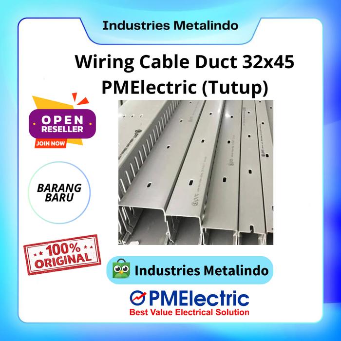 Jual Wiring Cable Duct 32x45 PMElectric Tutup / PVC Cable Duct Solid ...