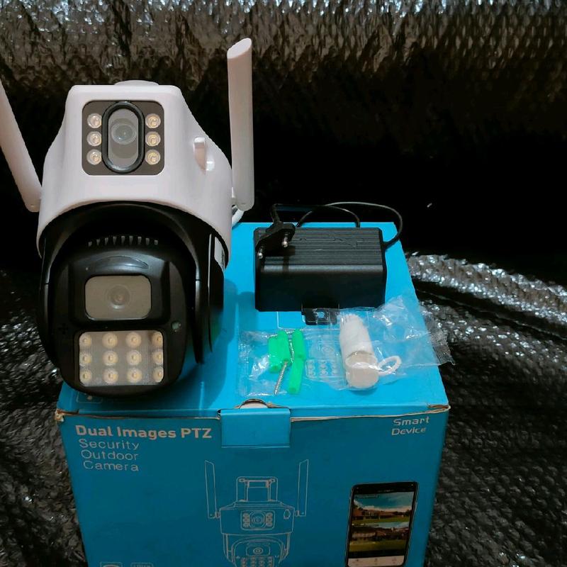 Smart Device PTZ 2MP WiFi Dual Lens Kamera Keamanan Luar dengan Dual ...