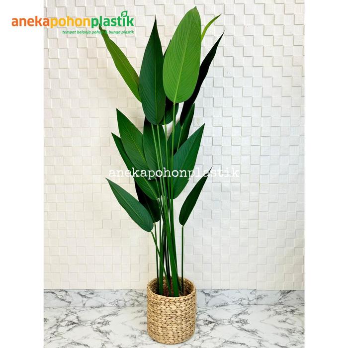 Jual Pohon Hias Artificial Daun Pisangan Heliconia T150 Latex Pot Dasar ...