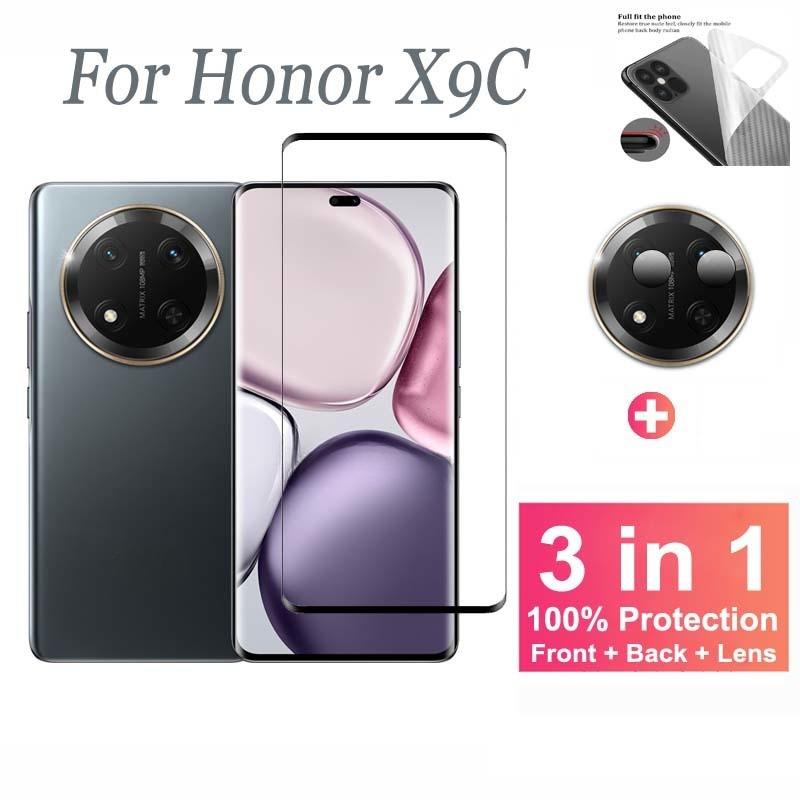 3 in 1 Full Cover Tempered Glass for Honor X9C X9b X9A 5G 9H - TikTok ...