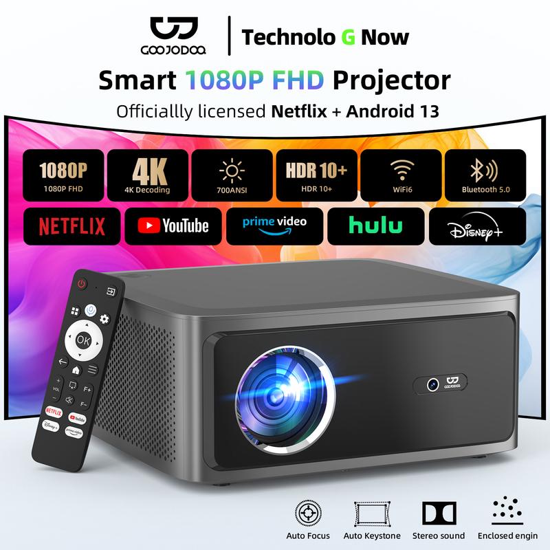 GOOJODOQ 1920*1080P Projektor Pintar Smart Projector | Netflix - TikTok ...