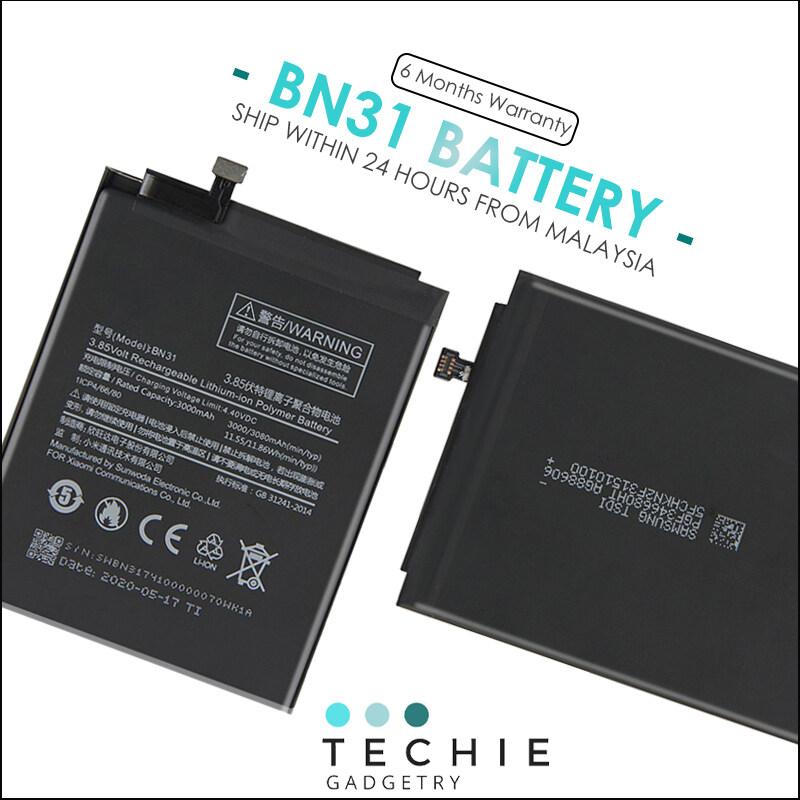 BN31 3000 mAh BATTERY BATERI COMPATIBLE FOR REDMI NOTE 5A / REDMI ...