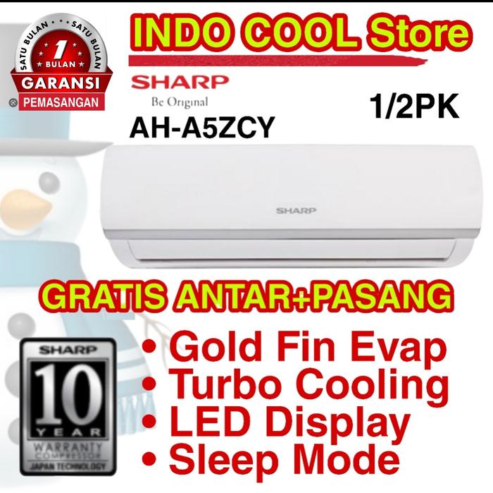 Jual Ac Sharp 1/2 PK AH-A5ZCY ( LED Suhu Display ) Goldfin R32 - Jakarta Utara - INDO COOL STORE ...