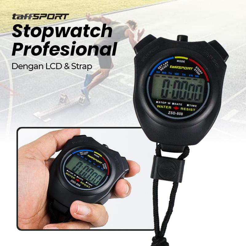 Stopwatch Digital Profesional LCD dengan Strap - Shop | Tokopedia