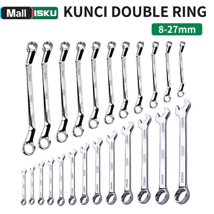 Promo ISKU Kunci Ring Pas Set 8-24mm Combination Spanner Wrench Bahan ...