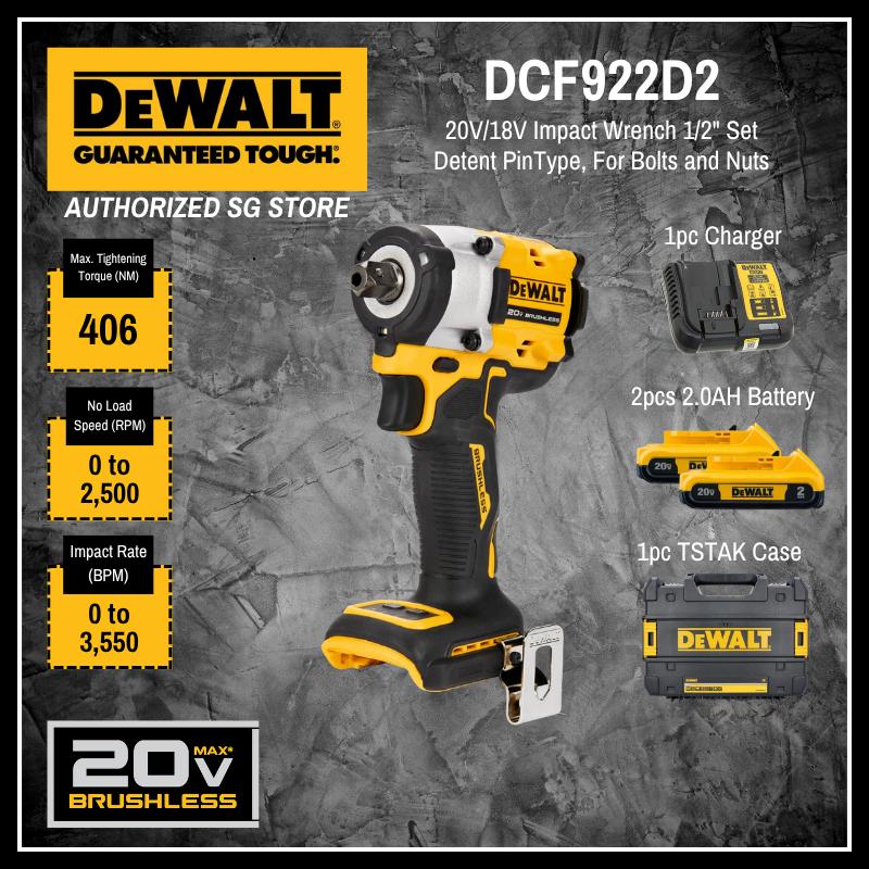 DEWALT DCF922D2 20V/18V Impact Wrench 1/2" Set | ATOMIC Series - TikTok ...