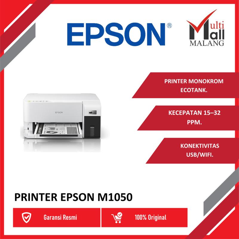 Epson Printer M-1050 M 1050 M1050 EcoTank Ink Tank Print Only WIFI ...