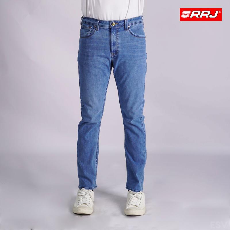 RRJ Men's Basic Denim Pants Superskinny Fitting Mid-Rise Extreme ...