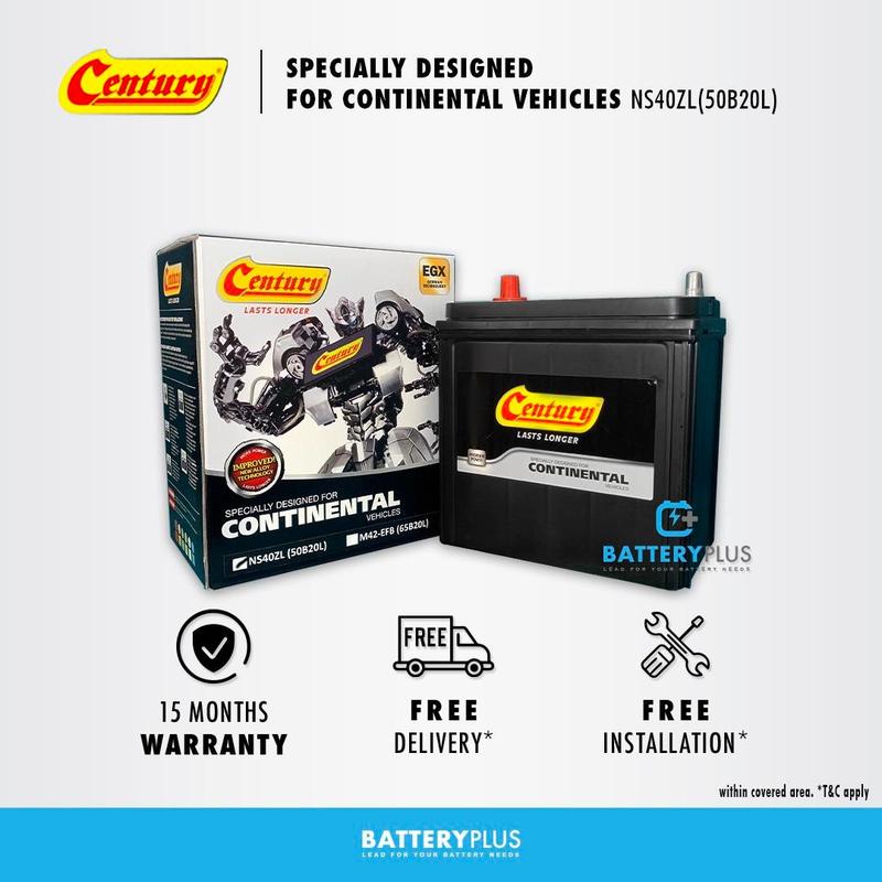 50B20L | NS40ZL Century Continental (SDFC) MF Car Battery Bateri Kereta ...