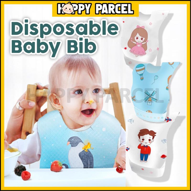 (10pcs) Disposable Baby Bibs for Baby Eating Bib Bayi Makan Bib ...