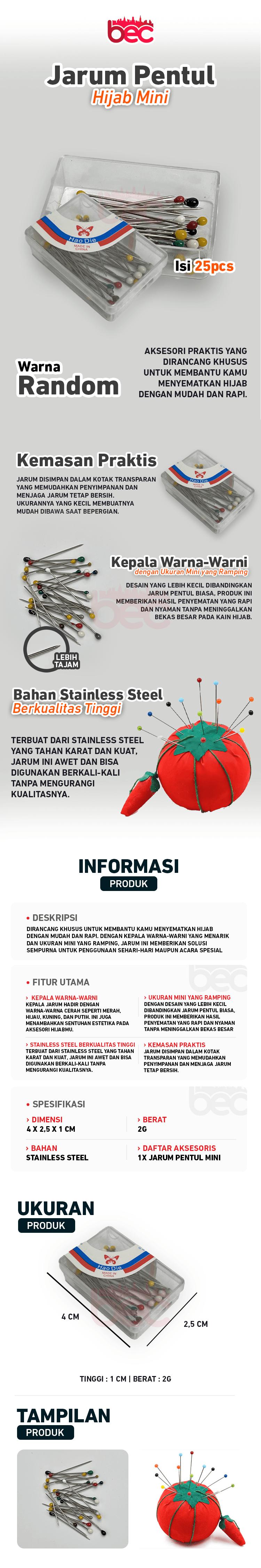 [BEC] Jarum Pentul Mini Hijab | Jarum Pentul Mini | Jarum Jilbab Hijab ...