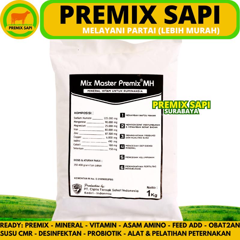 MIX MASTER PREMIX MINERAL HITAM 1 KG - Mineral Hitam Sapi Kambing ...