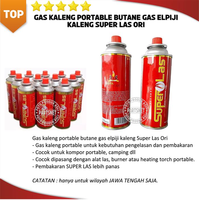 Jual Gas kaleng portable butane gas elpiji kaleng Super Las Ori - Kab ...