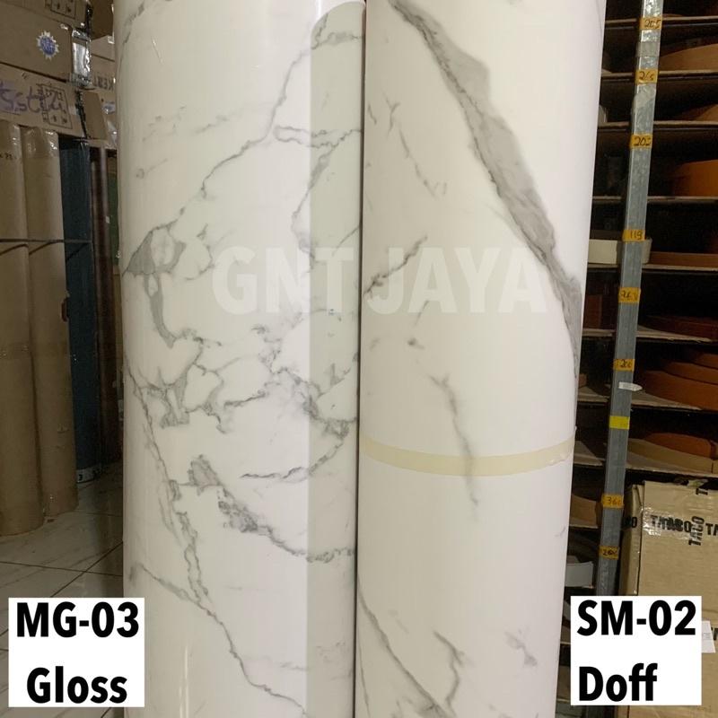 PVC SHEET MARMER PUTIH MG03 MG05 SE522 MG 03 05 SE 522 PREMIUM GLOSS DOFF DOP KILAP GLOSSY WHITE ...