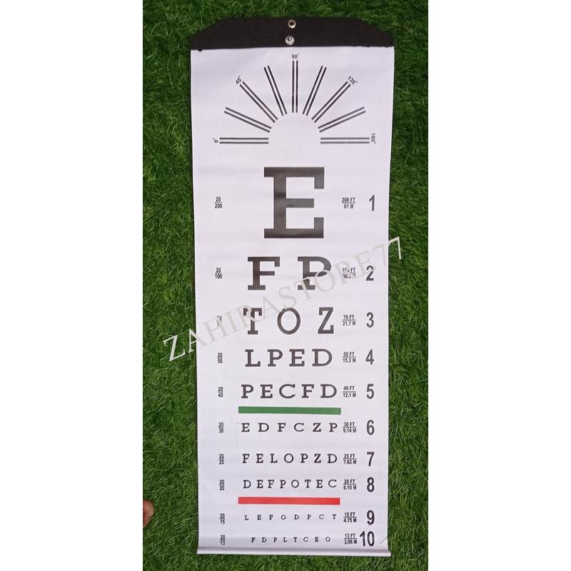 Snellen Chart Abjad Bahan Kain Bisa Di Gantung Tes Periksa Mata - Shop ...