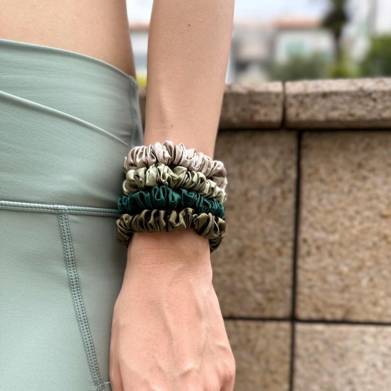 Wee Bands - 100% Pure Mulberry Silk Hair Scrunchies - Back t - TikTok ...