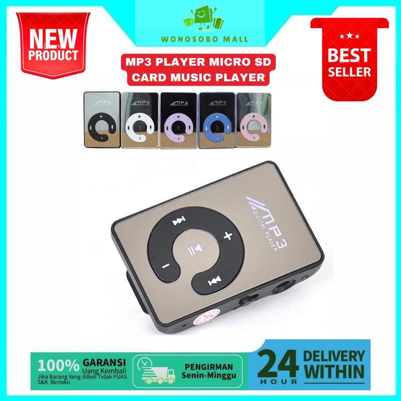 MP3 Player Micro SD Card dengan Klip - Model Terbaru Lagu Lcd - Shop ...