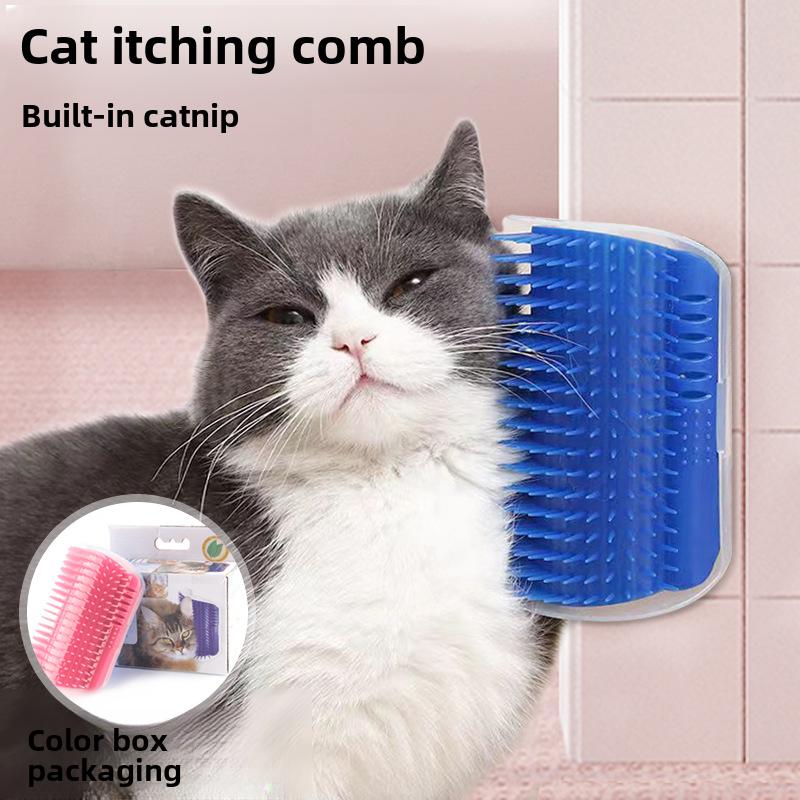 Cat wiper Corner massage hair remover plus catnip pet cleaning - TikTok ...
