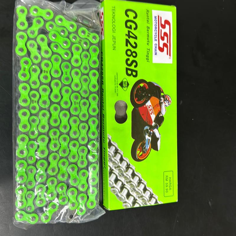 Sss chain 428 green 132L 100% original - TikTok Shop Malaysia