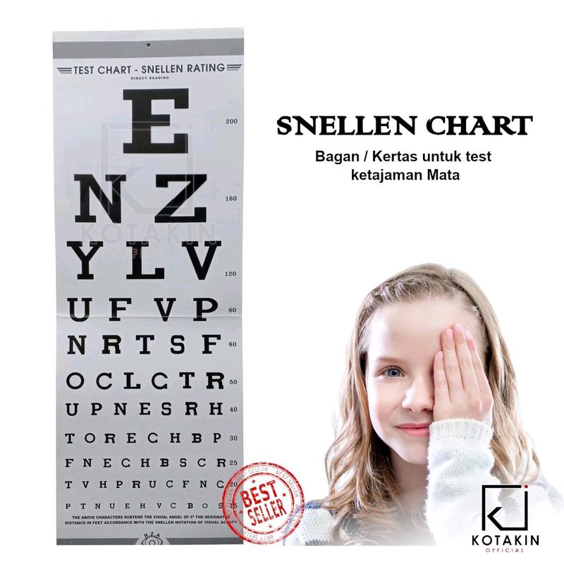 Snellen Chart snellen chart kertas Snellen Tes Rabun - Shop | Tokopedia