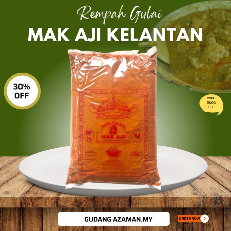 (PEK 200G/500G/1KG) REMPAH GULAI KARI AYAM DAN DAGING MAK AJI - TikTok ...