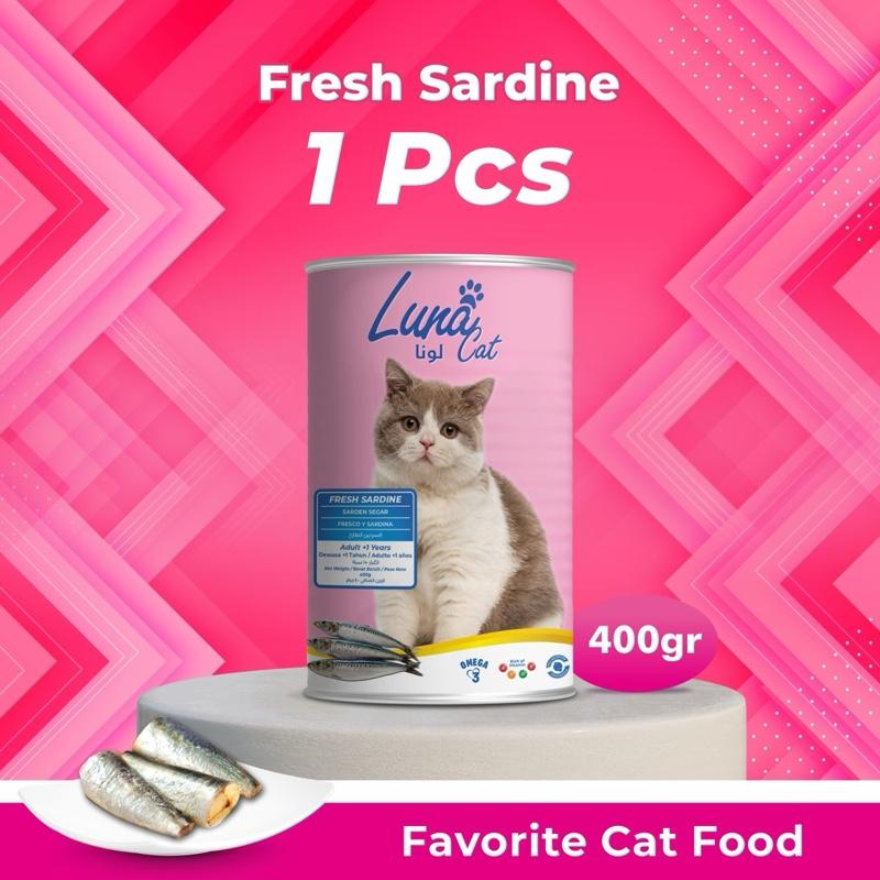Promo Luna Cat Food Fress Sardine 400gr - isi 1 pcs - Shop | Tokopedia