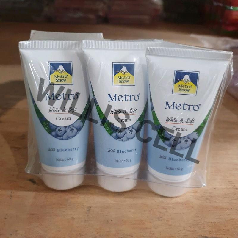 Metro Snow Metro White dan Soft Cream With Blueberry Bedak Jadul - Shop ...