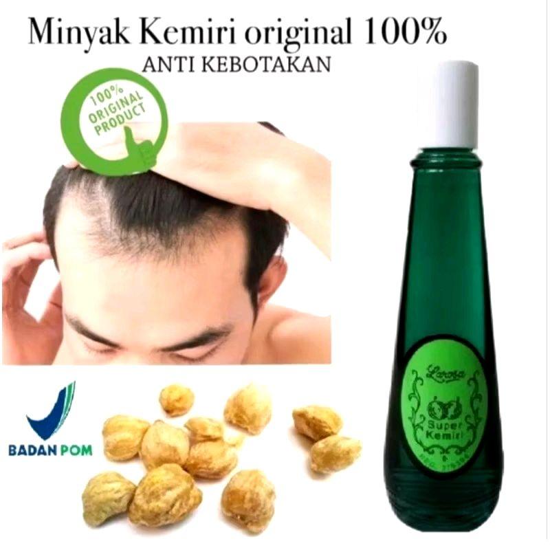 MINYAK KEMIRI ORIGINAL ANTI BOTAK PENUMBUH RAMBUT PERMANEN ALAMI HERBAL ...
