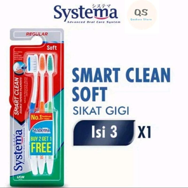 Systema Sikat Gigi SMART CLEAN Isi 3 - Sikat Gigi - Shop | Tokopedia