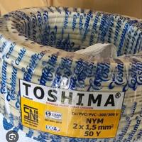 Jual kabel nym 2x1, 5 toshima SNI, kabel tembaga, kabel 2x1, 5 tembaga ...