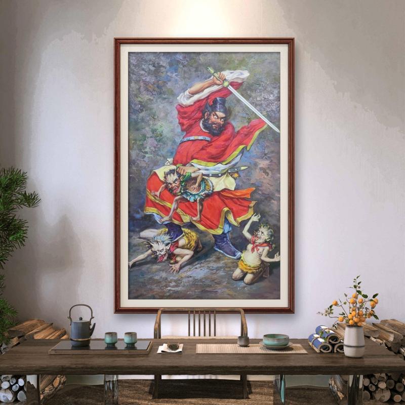 [Zhong Kui] Zhang Junlong Original Oil Painting Texture Reproduction ...