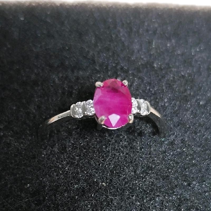 Booked - Natural Crystal S925 Ruby Ring - Shop | Tokopedia