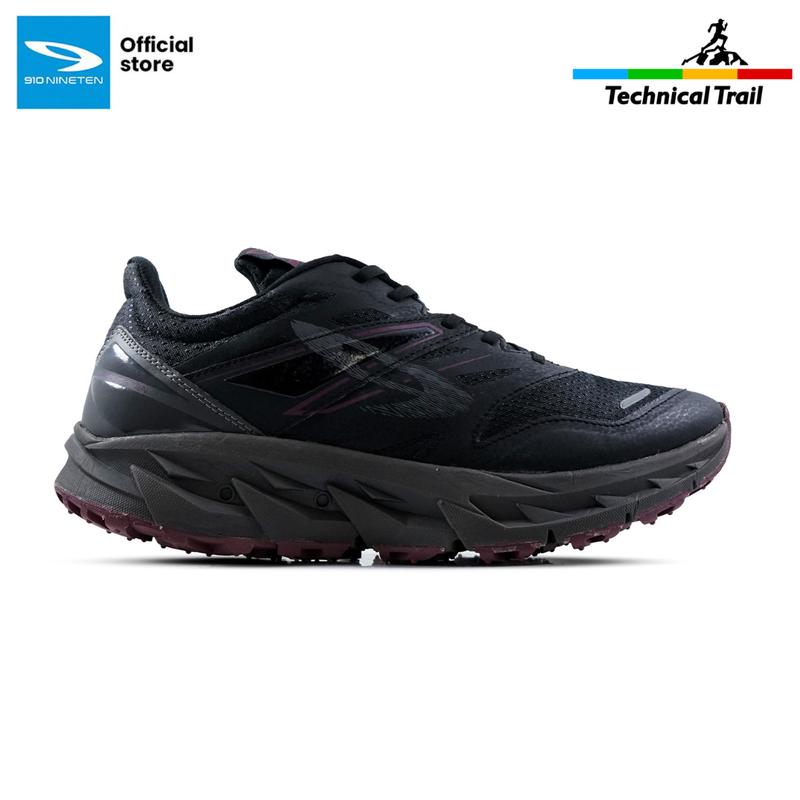 910 Nineten Yuza Evo Sepatu Trail running - Hitam/Burgundy/Abu Lari ...