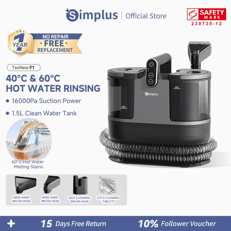Simplus Spot Vacuum Cleaner Wet Dry Self Cleaning Carpet Curtain ...