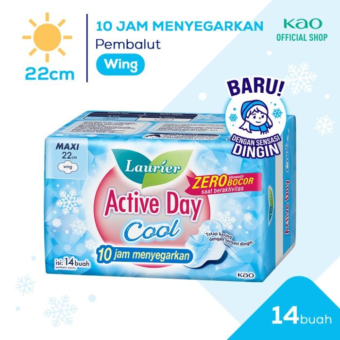 Promo Laurier Active Day Cool Maxi Wing Pembalut Wanita 10 Jam ...