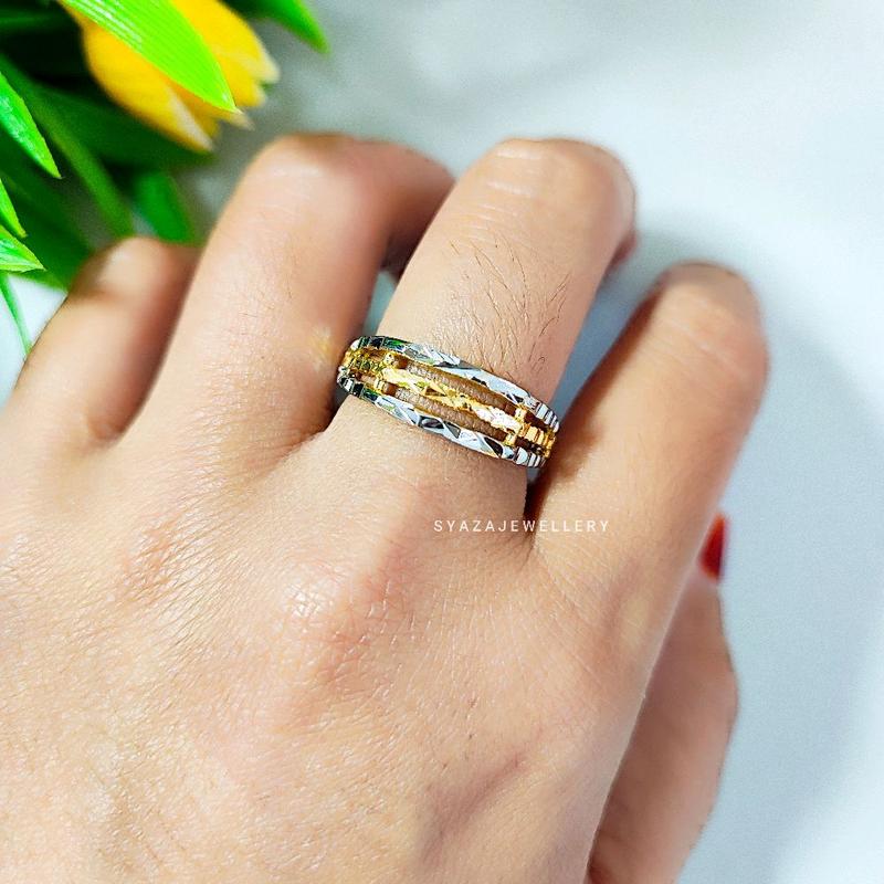 NEW - CINCIN KLCC 3 LAYER EMAS SADUR GOLD PLATED RINGS - TikTok Shop ...